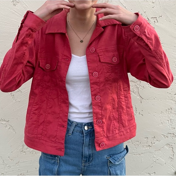 Level 99 | Jackets & Coats | Nwt Level 99 Evereve Linen Trucker Jacket ...